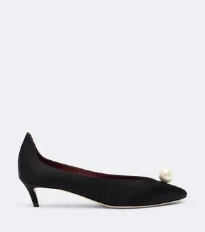 Magda Butrym Embellished Satin Pointed Toe Pumps