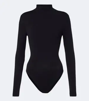 Wolford Shaping Turtleneck Jersey Bodysuit