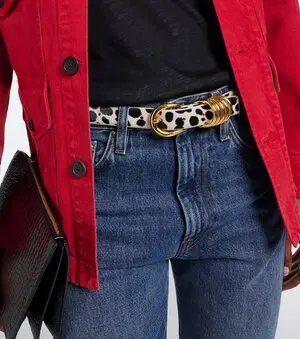 DEHANCHE Déhanche Hollyhock Calf Hair Belt