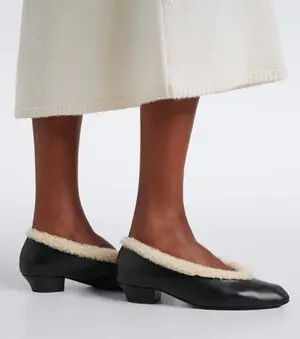 Magda Butrym Shearling-lined Leather Pumps