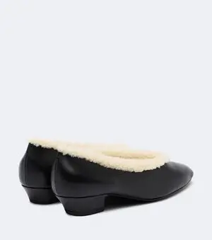 Magda Butrym Shearling-lined Leather Pumps