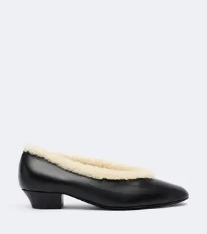 Magda Butrym Shearling-lined Leather Pumps