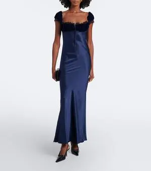 RODARTE Silk Satin Maxi Dress