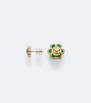 ANITA KO Flora 18kt Earrings With Emeralds And Diamond