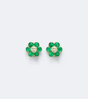 ANITA KO Flora Emerald And Diamond Earrings - Green