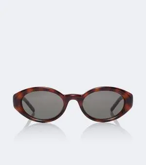 Saint Laurent Oval Sunglasses - Brown