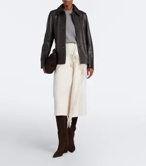 JIMMY CHOO Blake Suede Wedge Knee-high Boots