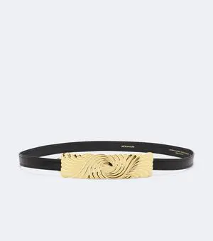 DEHANCHE Leather Belt - Black