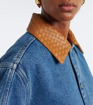 Bottega Veneta Intrecciato Oversized Denim Jacket