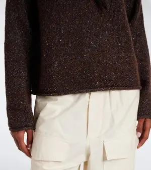 Velvet By Graham & Spencer Kana Scarf-detail Wool-blend Sweater