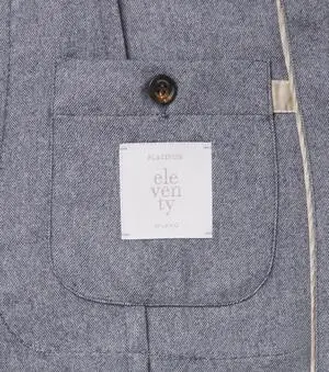 Eleventy Wool, Cotton, And Cashmere Blazer - Blue