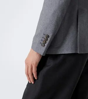 Eleventy Wool, Cotton, And Cashmere Blazer - Blue