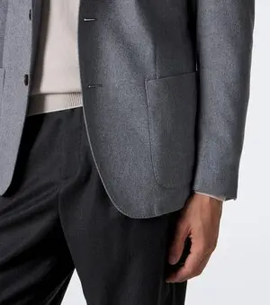 Eleventy Wool, Cotton, And Cashmere Blazer - Blue
