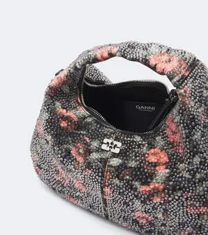 GANNI Mini Embellished Floral Top-handle Bag