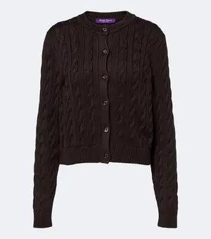 Ralph Lauren Cable-knit Silk Cardigan