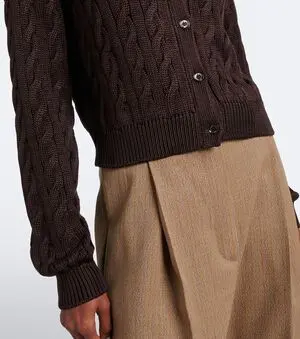Ralph Lauren Cable-knit Silk Cardigan
