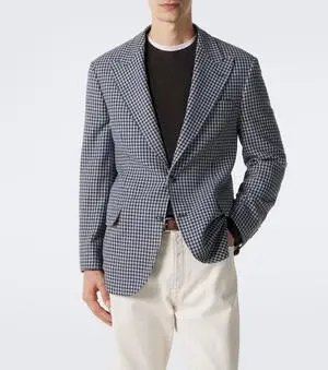 Brunello Cucinelli Houndstooth Cashmere Blazer