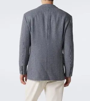 Brunello Cucinelli Houndstooth Cashmere Blazer