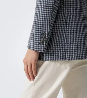 Brunello Cucinelli Houndstooth Cashmere Blazer