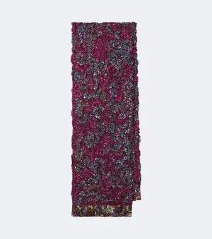 Dries Van Noten Embellished Floral Scarf - Multicoloured