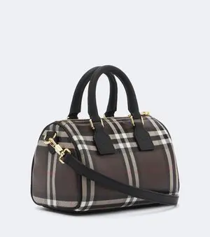 Burberry Check Mini Canvas Bowling Bag
