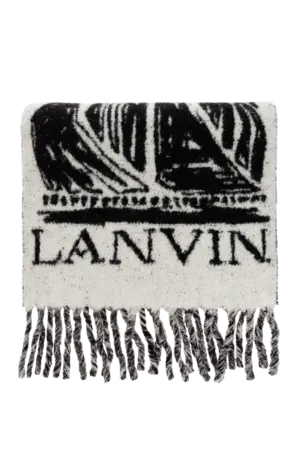 LANVIN Wool Scarf With Fringes