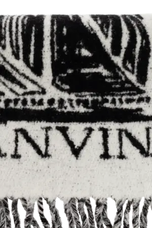 LANVIN Wool Scarf With Fringes