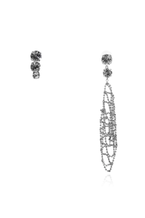 Isabel Marant Étoile Long Earrings With Shimmering Crystals - Silver