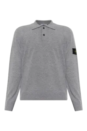 Stone Island Wool Polo Sweater - Grey