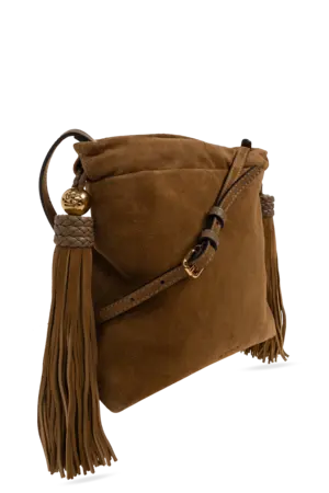 Etro Suede Bucket Bag With Tassels And Embroidery