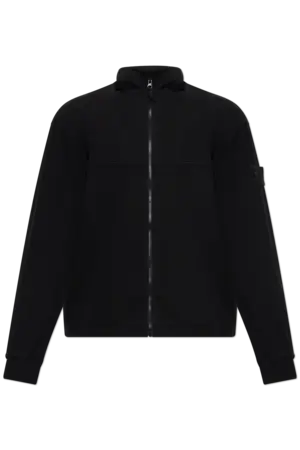 Stone Island Sweatshirt With Logo Patch - Black