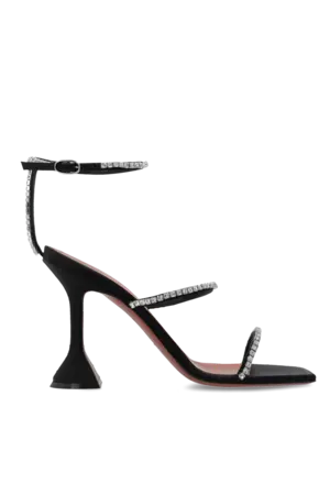 Amina Muaddi Gilda’ Heeled Sandals - Black