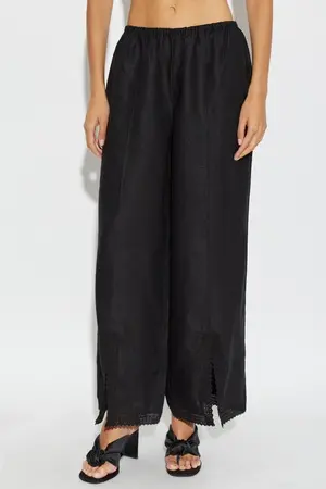 Posse Alfie' Linen Wide Leg Trousers
