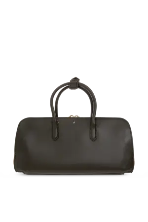 Alaïa Delta' Bag In Calfskin And Lambskin Leather - Brown