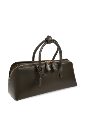 Alaïa Delta' Bag In Calfskin And Lambskin Leather - Brown