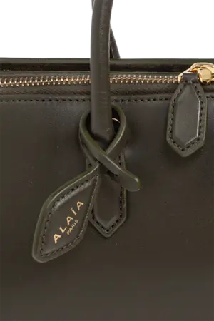 Alaïa Delta' Bag In Calfskin And Lambskin Leather - Brown
