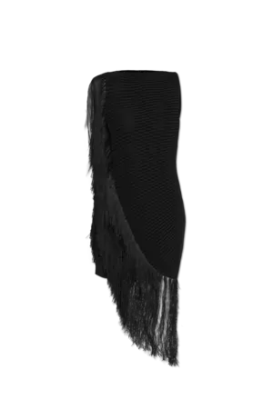 Alaïa Asymmetrical Fringe Knit Dress