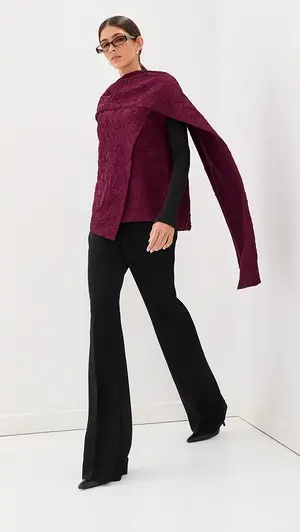Proenza Schouler Lina Silk Blouse - Wine