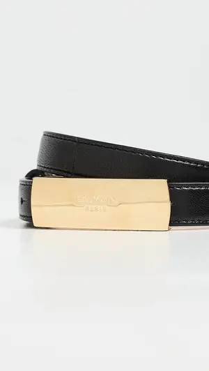 Balmain Smooth Leather Belt