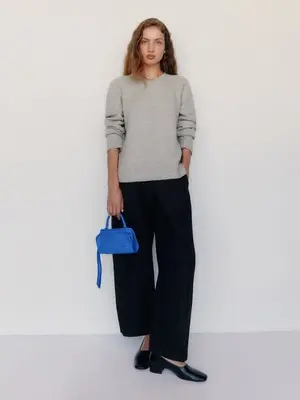 REFORMATION Sydney Regenerative Wool V-neck Sweater - Grey