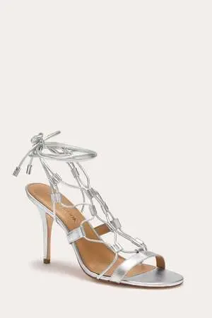 Ramy Brook RAMY BROOK Isabella Lace-Up Stiletto Sandal Silver