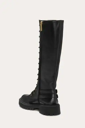 Ramy Brook Valentina Buckled Tall Combat Boot
