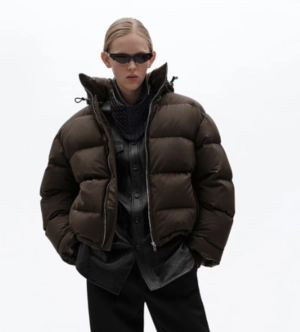 Bottega Veneta Cotton And Nylon Twill Puffer Jacket - Wenge