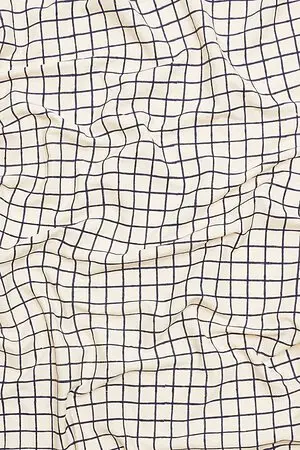 ANCHAL Grid Block Print Tablecloth - Navy