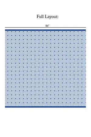 SUPRA ENDURA Block Print Tablecloth - Blue Squiggle