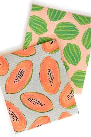 SUPRA ENDURA Swedish Dishcloth In Fruit Print 2 Pack