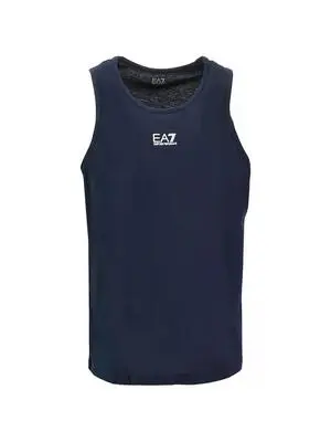 EA7 Logo-print Tank Top - Blue