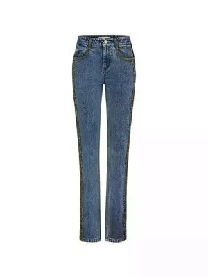 Hellessy Arlo Braided-trim Straight-leg Jeans - Blue
