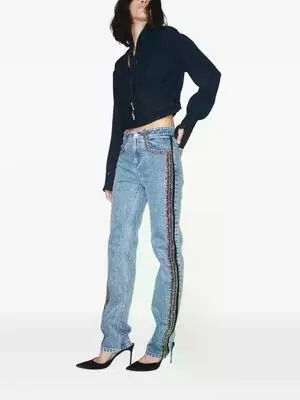 Hellessy Arlo Braided-trim Straight-leg Jeans
