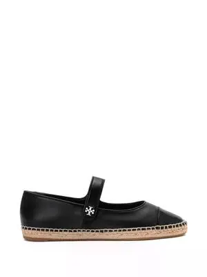 Tory Burch Cap-toe Marry Jane Leather Ballet Flats - Black